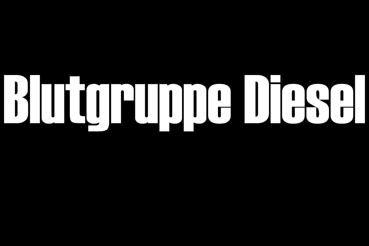 Blutgruppe Diesel Aufkleber 480x65 mm | Wetterfester Folienschnitt für ...