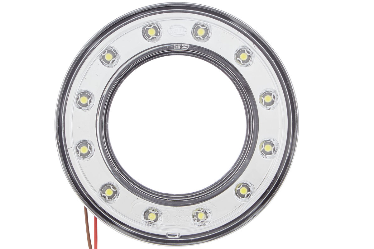 Hella Parkleuchte, rund, 12 LED, Klarglas, 24V