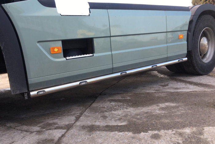 Hochglanzpolierte Edelstahl Sidebar passend für Volvo FH4